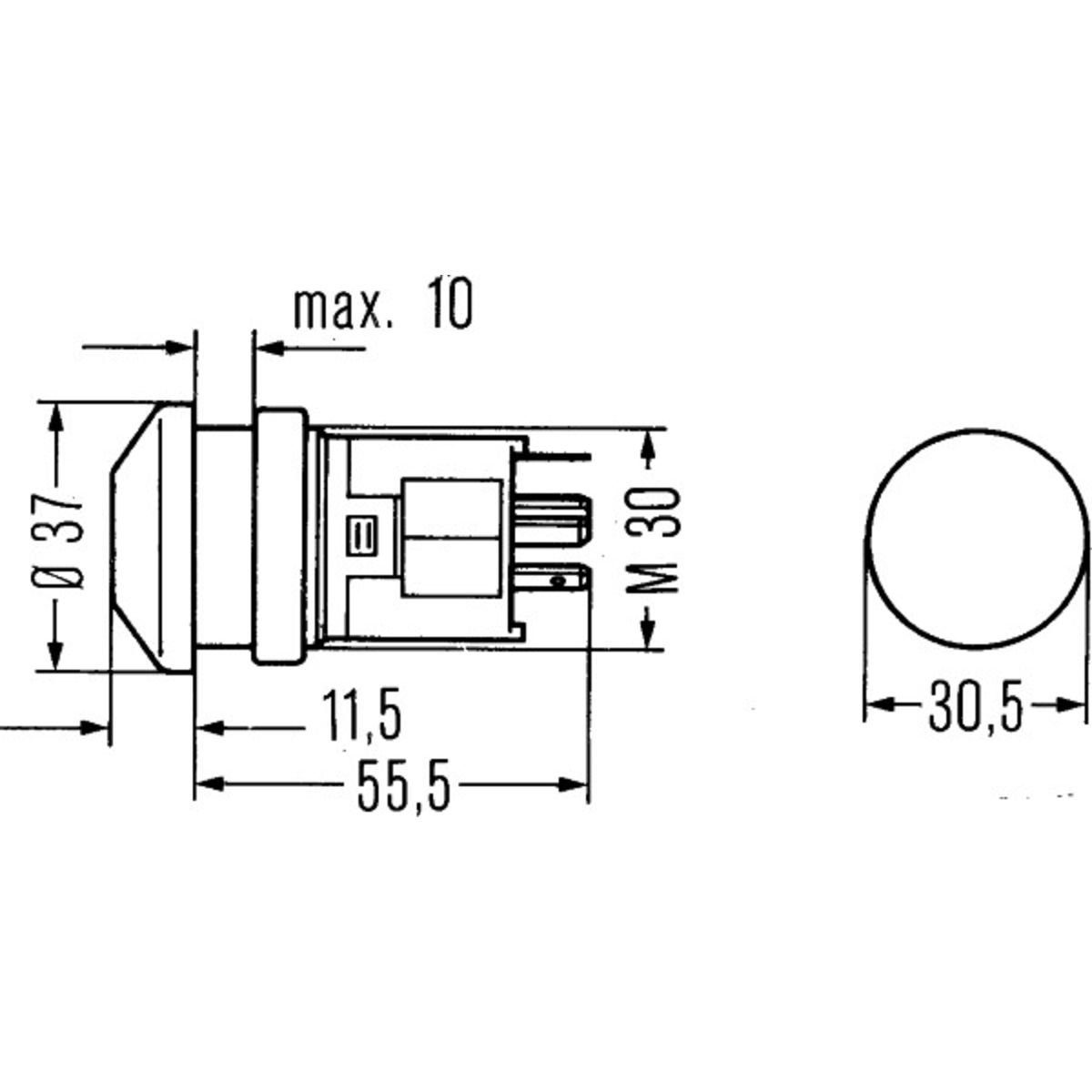 Warnblinkschalter HELLA 6HF 003 916-031 | motointegrator