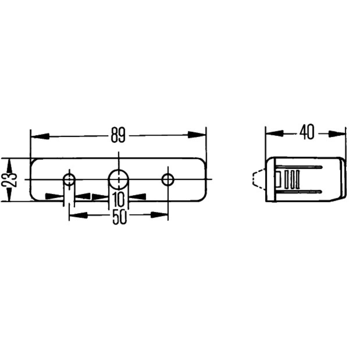 Kennzeichenleuchte Hella 2ka 006 896 001 Motointegrator