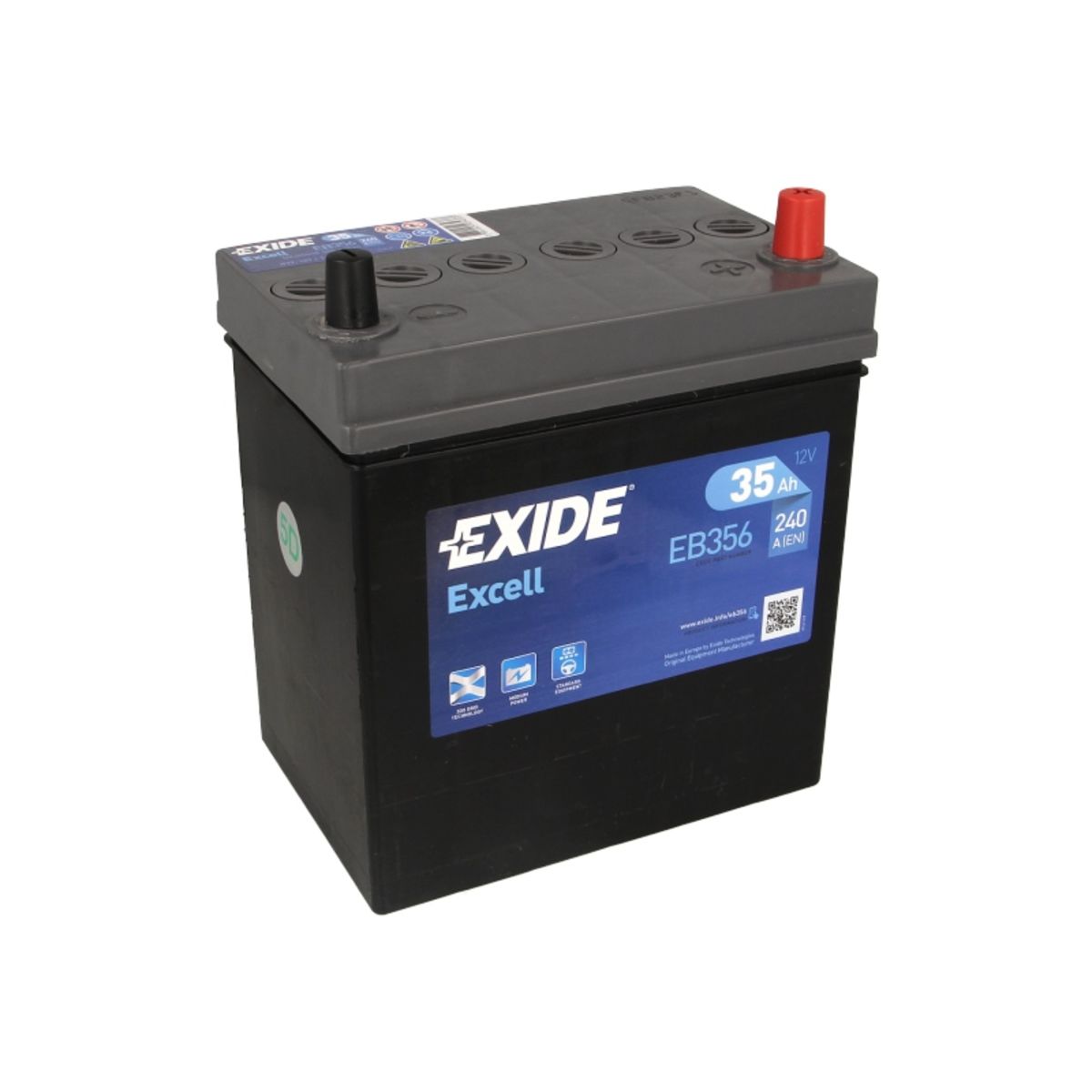 Akumulator EXIDE EXCELL EB356 - 35Ah 240A P+ - Sklep Inter Cars