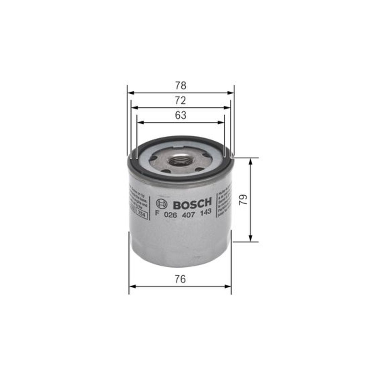 Ölfilter BOSCH F 026 407 143 | motointegrator