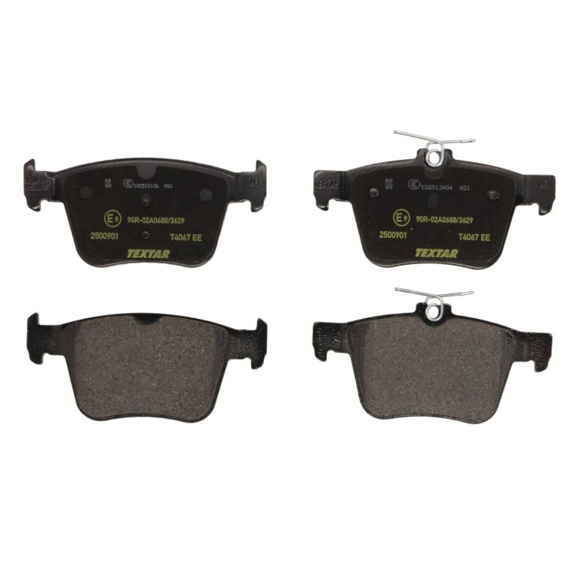 Bremsbelagsatz TEXTAR 2500901, Hinten für Audi, Cupra, Seat