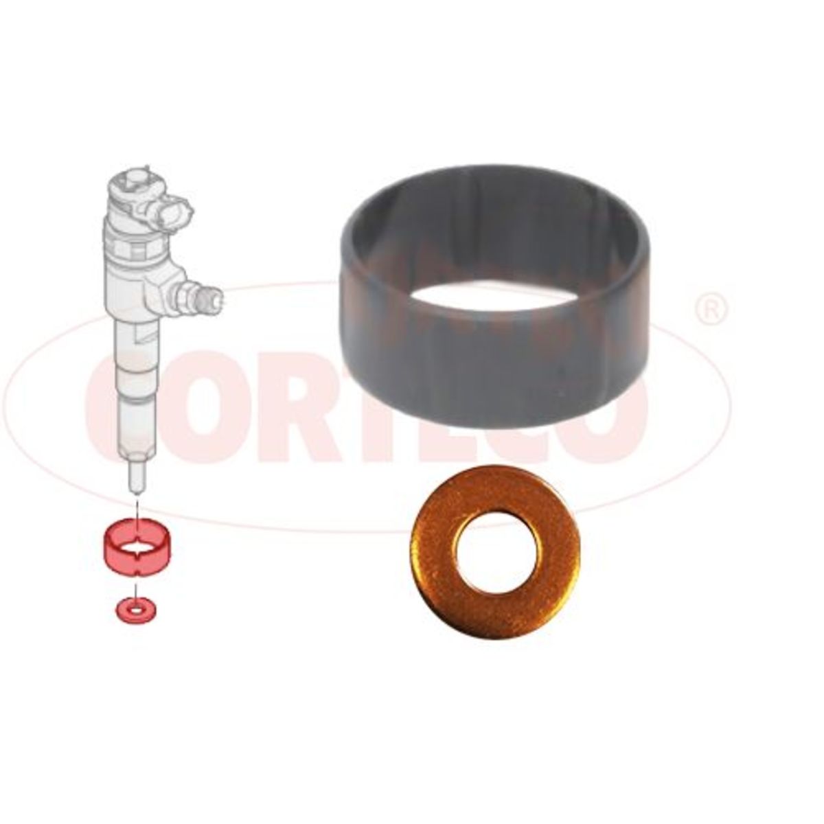 Zestaw montażowy, wtryskiwacz CORTECO 49445012 Citroen, Peugeot - Sklep ...