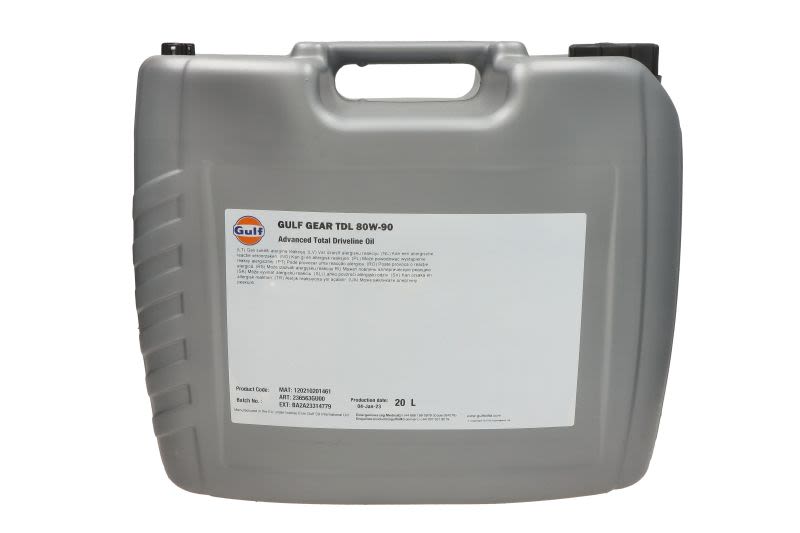 Olej MTF GULF GEAR TDL 80W90 GL5 20L - Sklep Inter Cars Olej MTF GULF GEAR TDL 80W90 GL5 20L - Sklep Inter Cars
