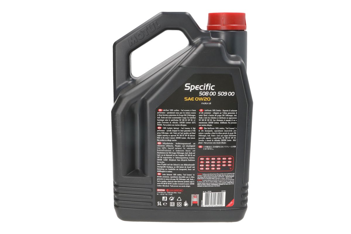 Motoröl MOTUL Specific 508/509 0W20 5L für Audi, Bentley, Honda